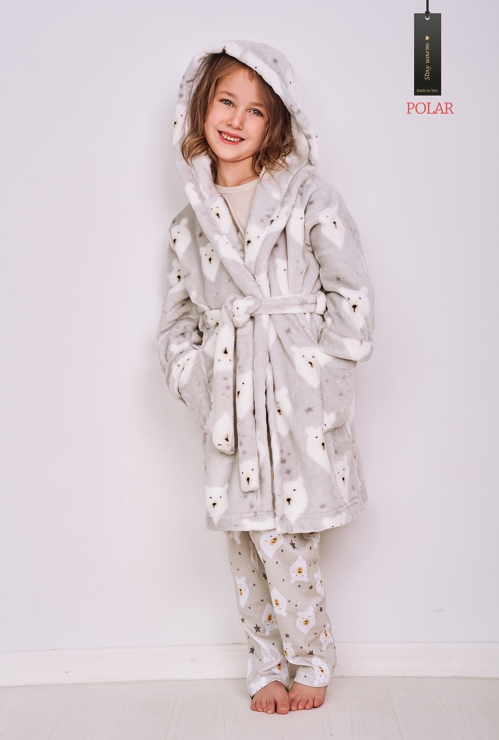 Szlafrok Taro 2841 Misie Polar 110-140 Z'23 dziecięcy - Bielizna ...